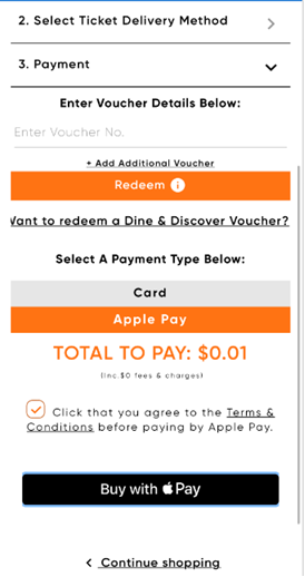 Apple Pay Payment Method – TicketSearch